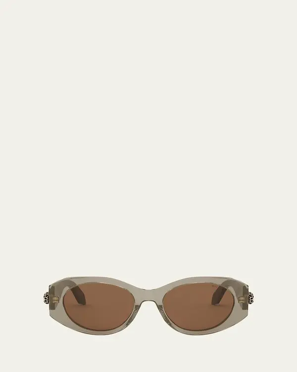 BVLGARI Serpenti Oval Sunglasses - Sdbrn/brn