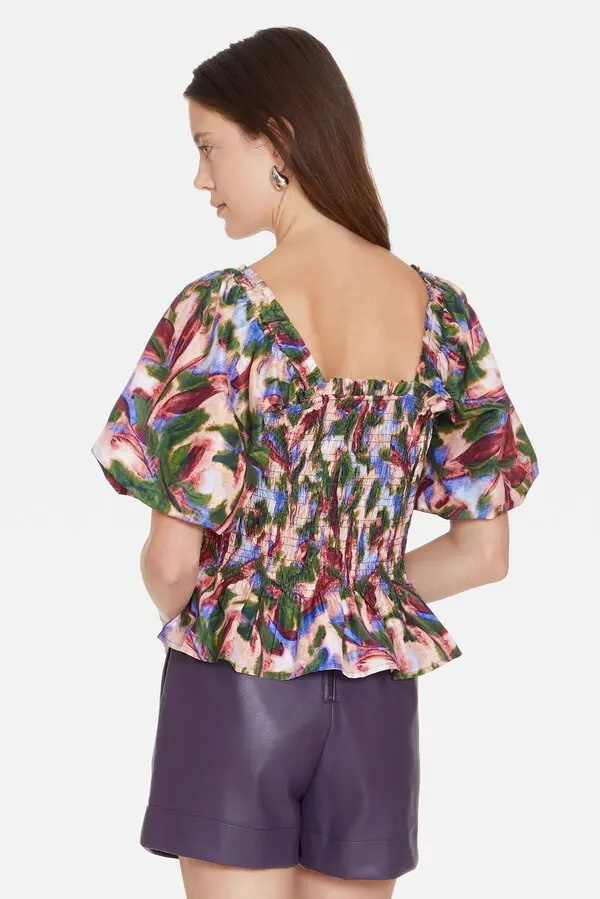 MARIE OLIVER Fay High-waisted Pleated Shorts - Plum