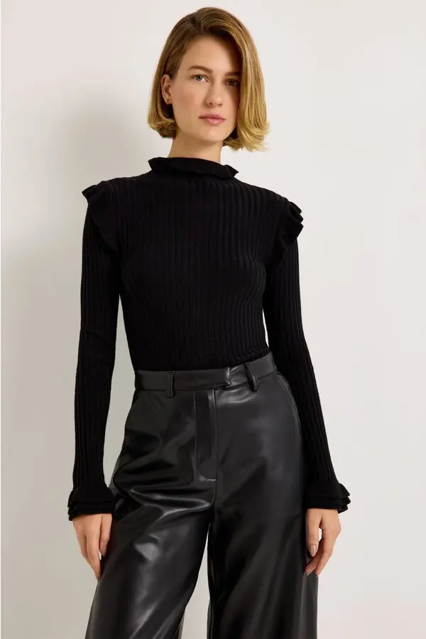 MARIE OLIVER Tinley Turtleneck - Black