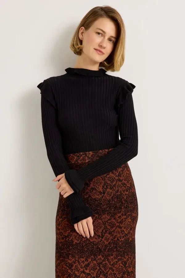 MARIE OLIVER Tinley Turtleneck - Black