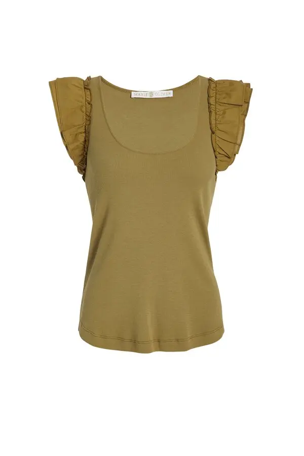 MARIE OLIVER Anna Top - Moss