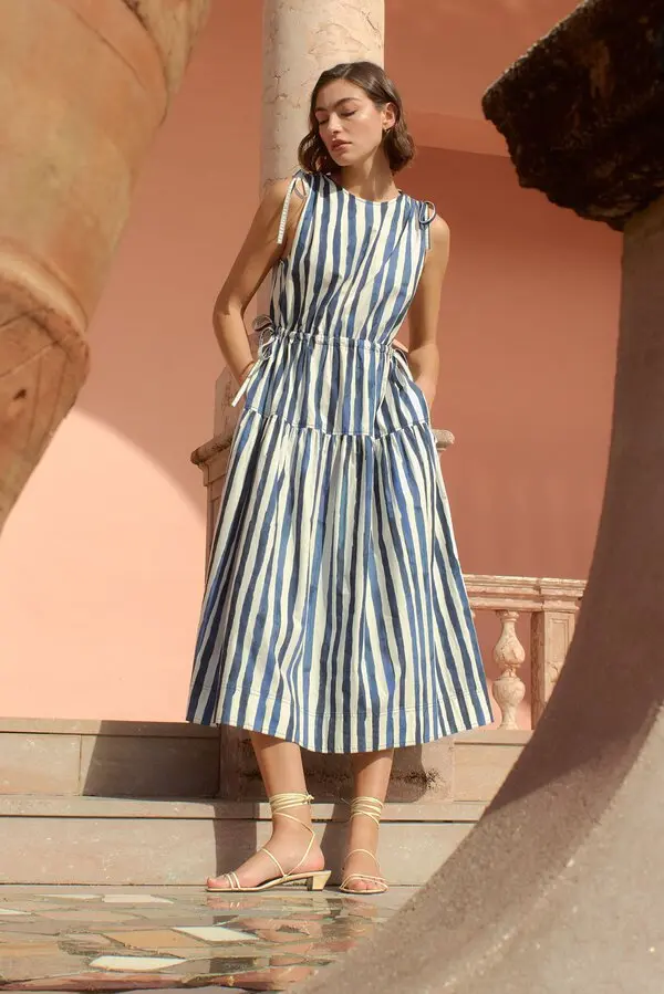 MARIE OLIVER Elenora Striped Dress - Blazer