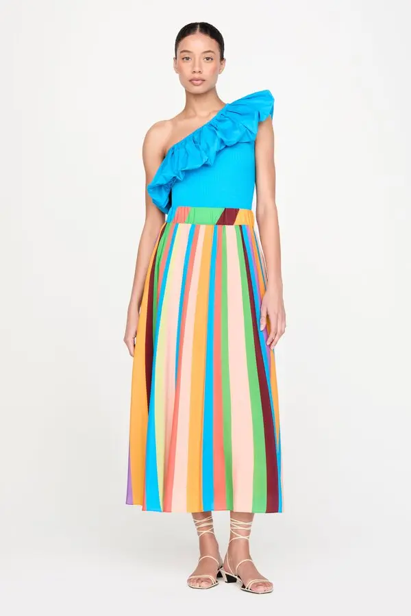 MARIE OLIVER Cambrie Printed Silk Skirt - Prisma
