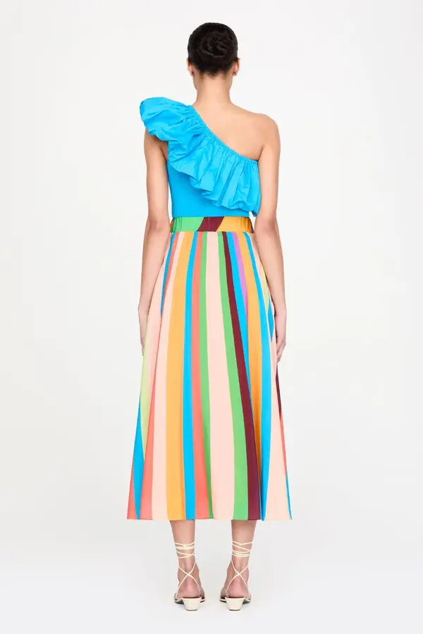 MARIE OLIVER Cambrie Printed Silk Skirt - Prisma