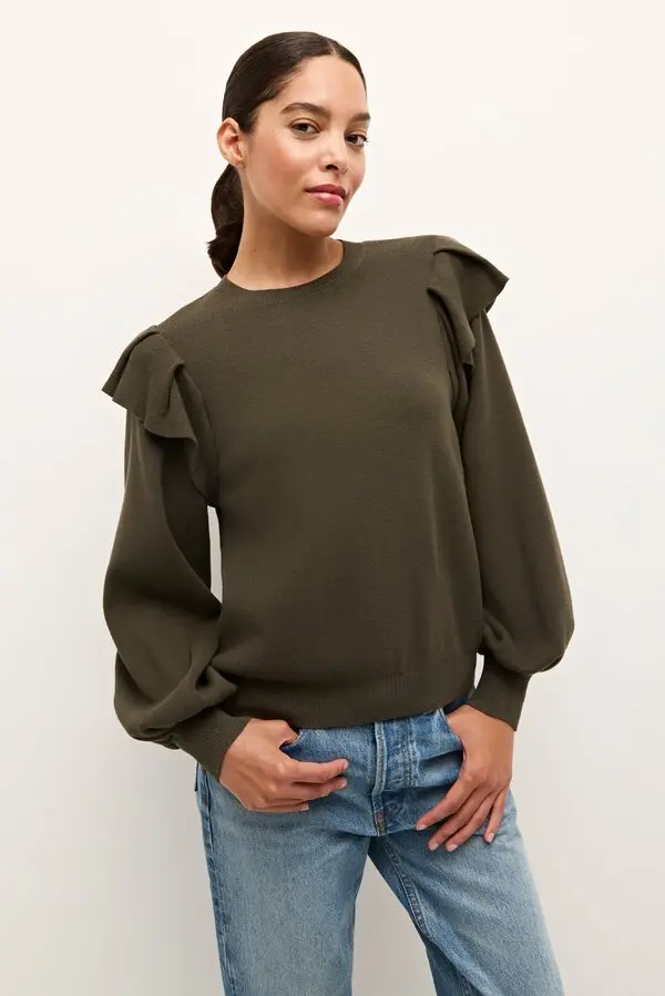 MARIE OLIVER Remi Popover - Juniper Green