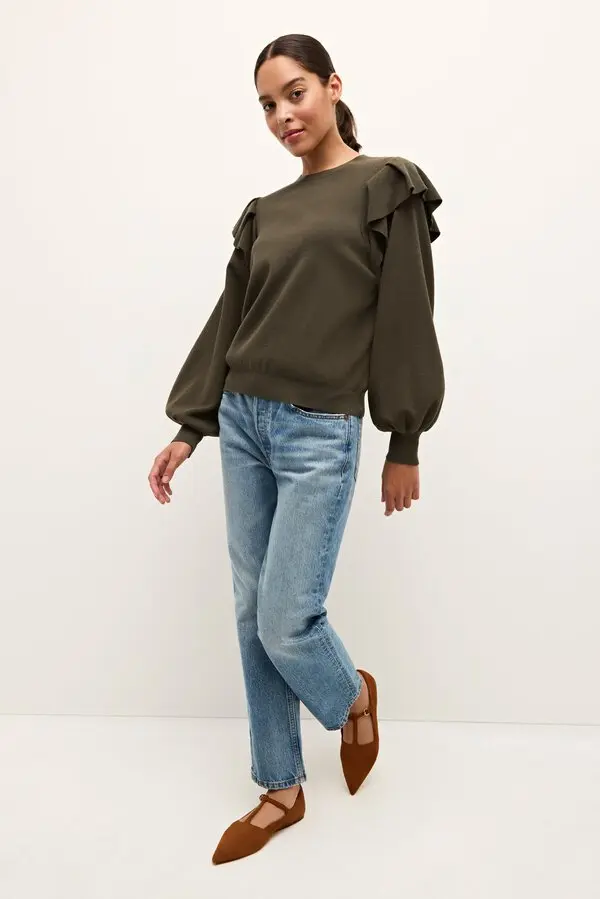 MARIE OLIVER Remi Popover - Juniper Green