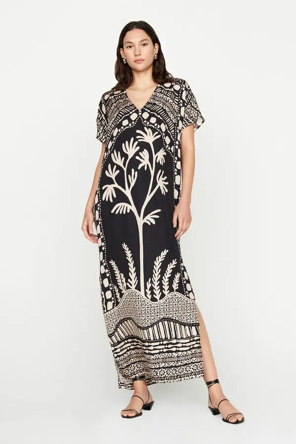 MARIE OLIVER Oliver Printed Caftan - Onyx Tree