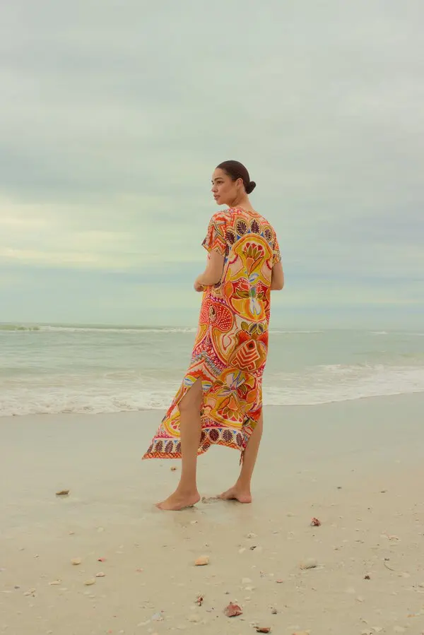 MARIE OLIVER Printed Oliver Kaftan