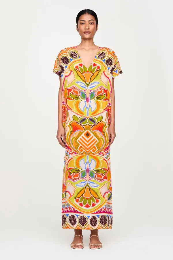 MARIE OLIVER Printed Oliver Kaftan