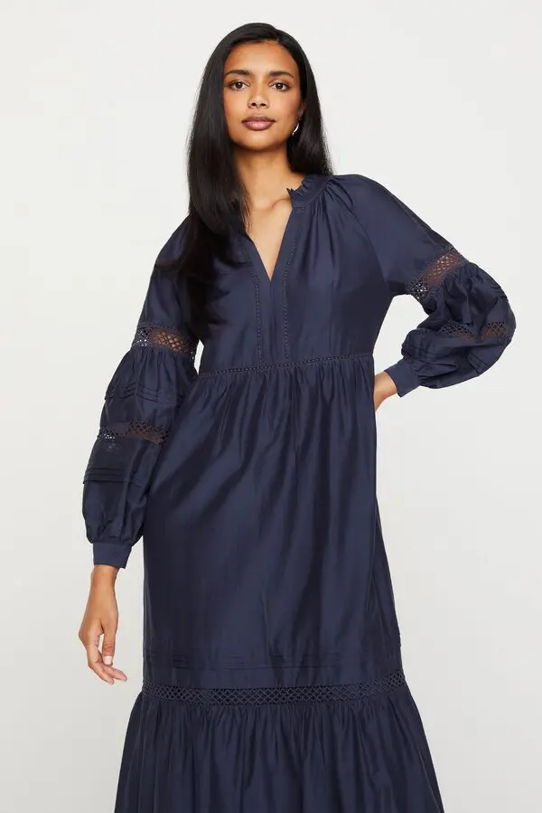 MARIE OLIVER Hanna Maxi Dress With Braided Trim