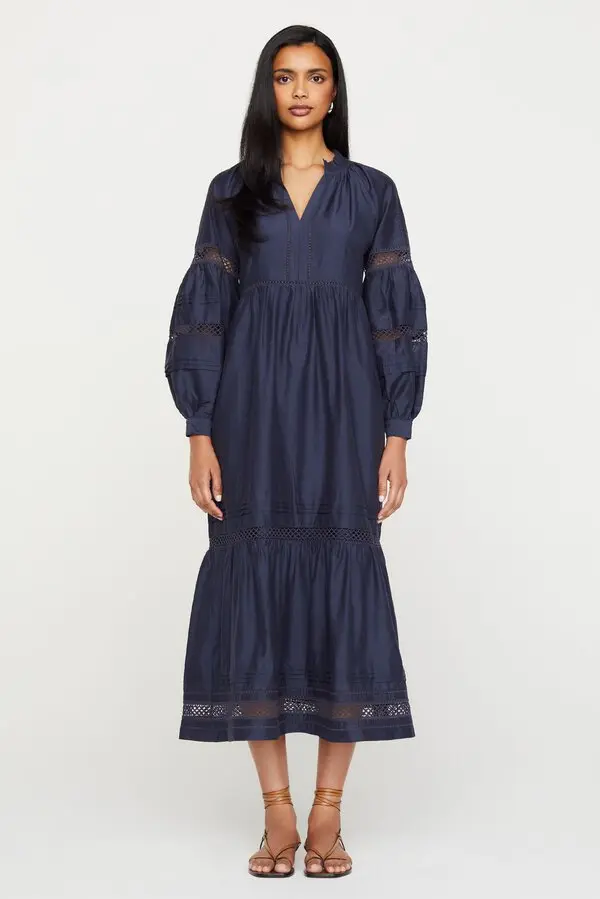 MARIE OLIVER Hanna Maxi Dress With Braided Trim