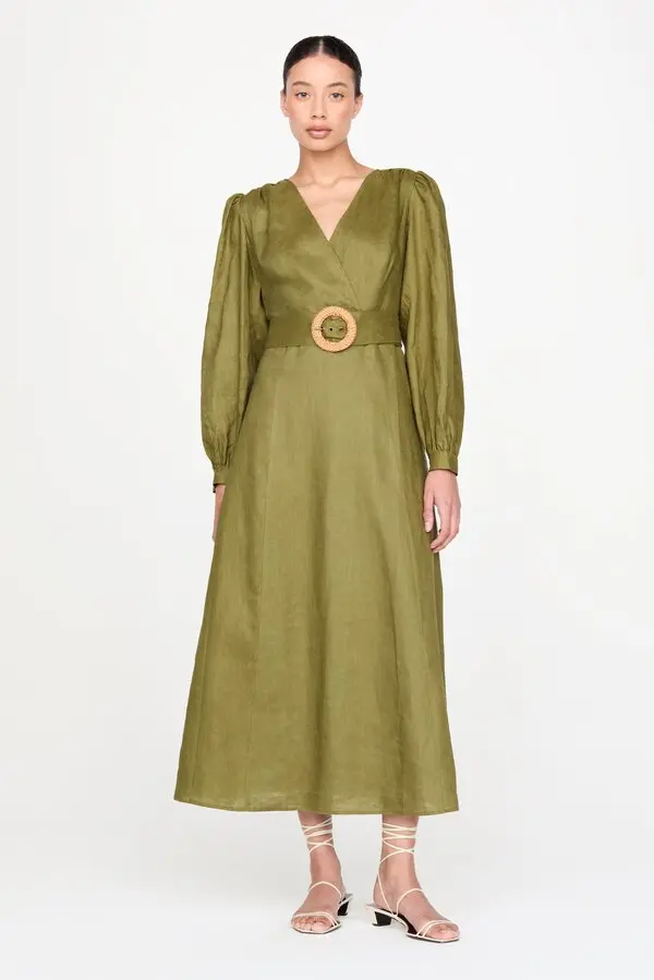 MARIE OLIVER Evelle Fit-and-flare Faux Wrap Dress