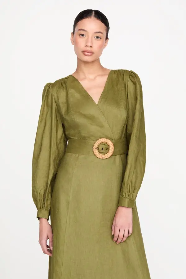 MARIE OLIVER Evelle Fit-and-flare Faux Wrap Dress