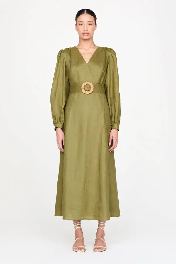 MARIE OLIVER Evelle Fit-and-flare Faux Wrap Dress