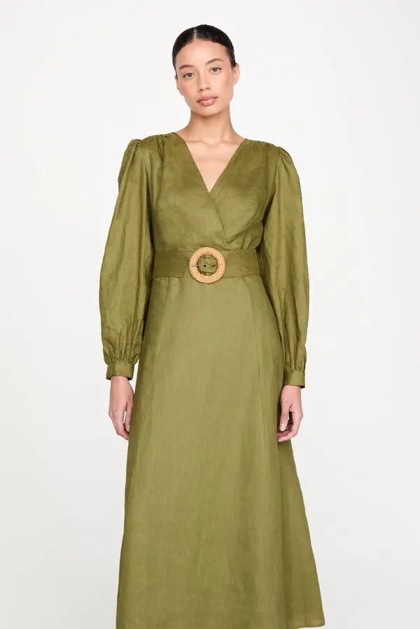 MARIE OLIVER Evelle Fit-and-flare Faux Wrap Dress