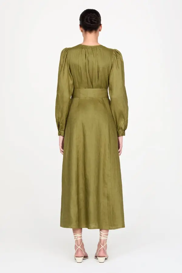 MARIE OLIVER Evelle Fit-and-flare Faux Wrap Dress