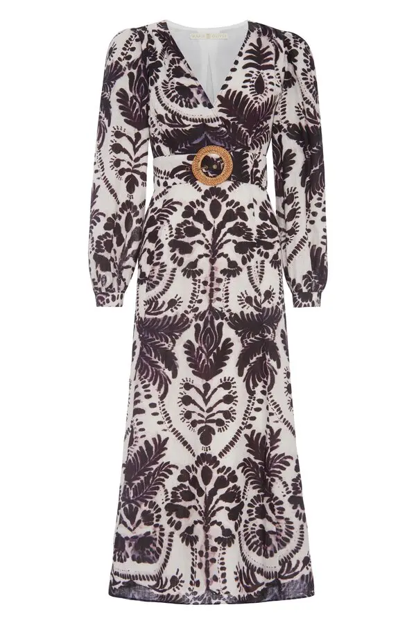 MARIE OLIVER Evelle Fit-and-flare Wrap Dress - Palma