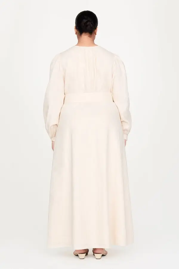 MARIE OLIVER Evelle Linen Wrap Dress