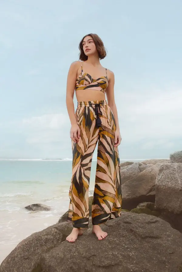 MARIE OLIVER Ariel Palazzo Pants - Tropical Sand