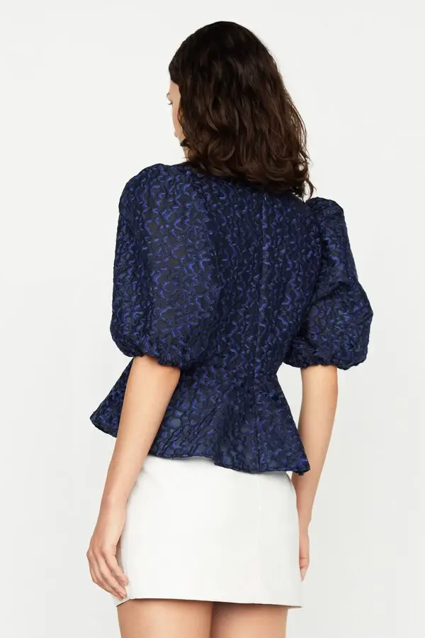 MARIE OLIVER Everly Embroidered Organza Top