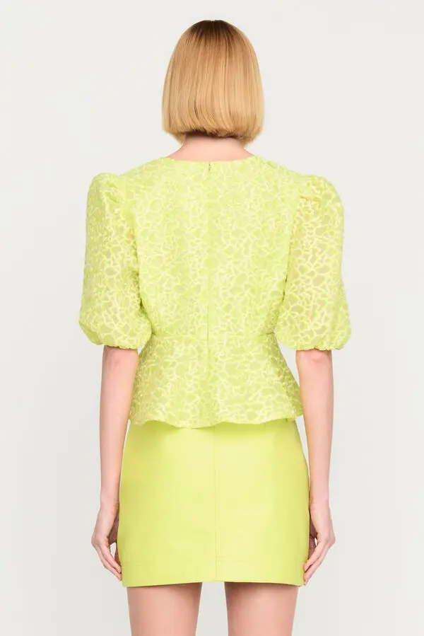 MARIE OLIVER Everly Embroidered Organza Top