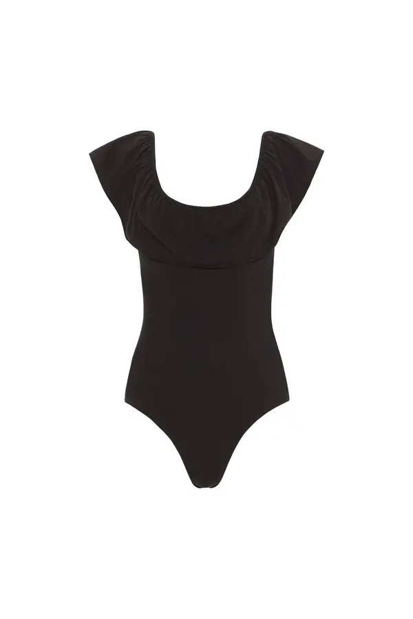 MARIE OLIVER Ellery One-piece Ruffled Swimsuit - Black
