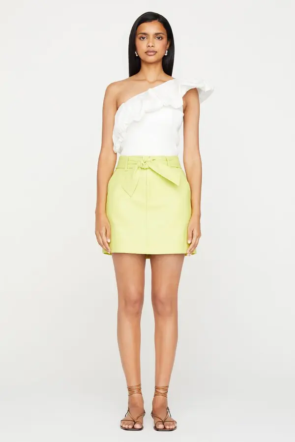 MARIE OLIVER Vallie Mini Skirt - Limeade