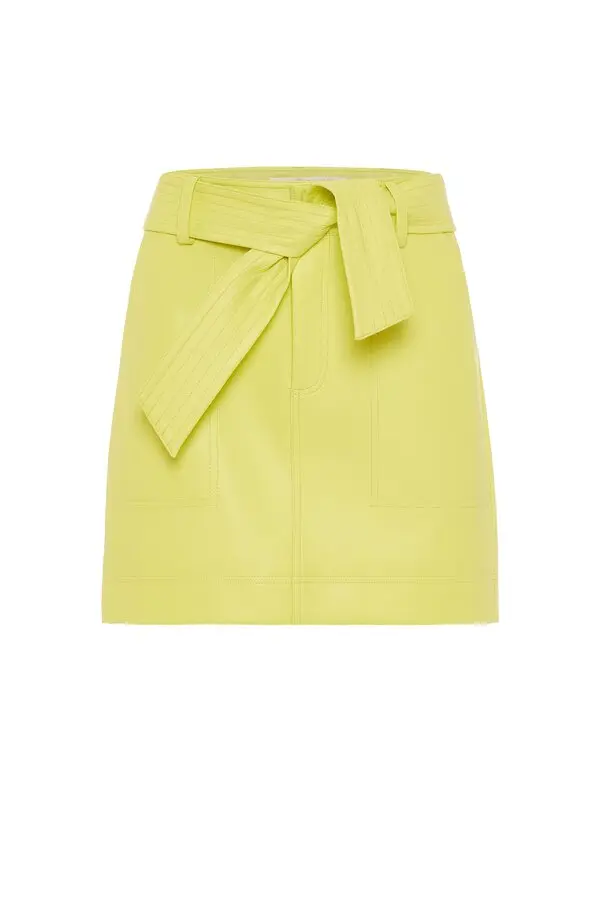 MARIE OLIVER Vallie Mini Skirt - Limeade