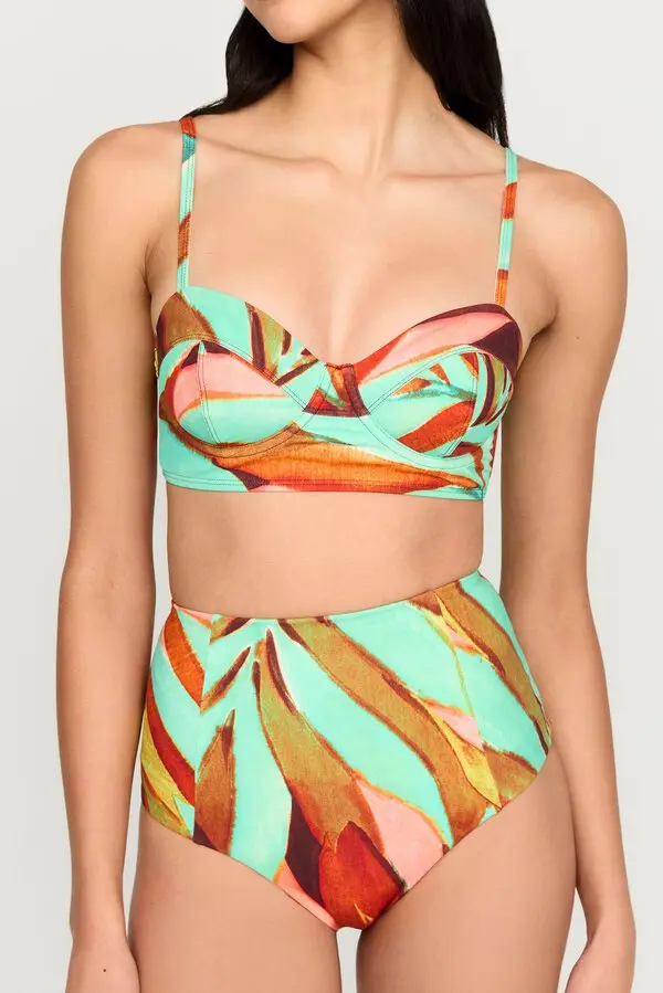 MARIE OLIVER Priya Underwire Bikini Top - Tropical Coral