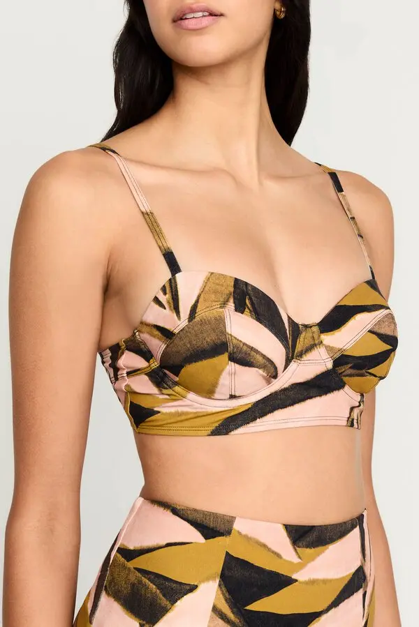MARIE OLIVER Priya Underwire Bikini Top - Tropical Sand