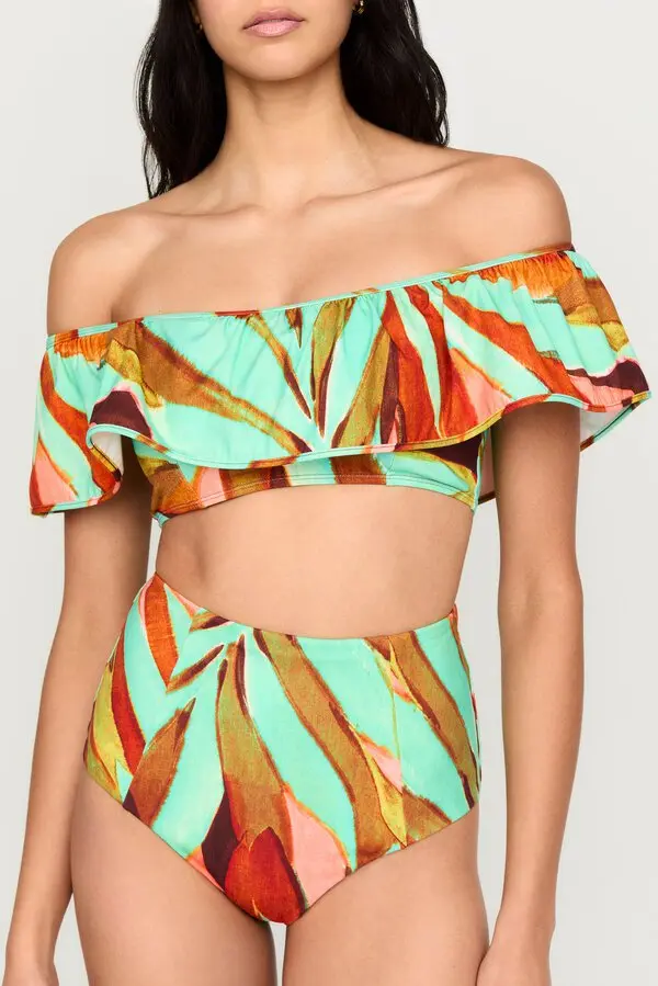 MARIE OLIVER Micha High-rise Bikini Bottom - Tropical Coral