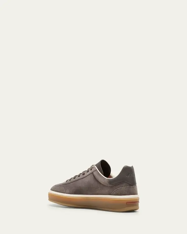 Loro Piana Tennis Walk Low-top Sneakers - Warm Gray