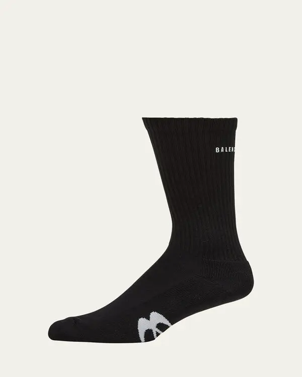 Balenciaga Unity Crew Socks - Black/white
