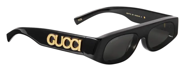 Gucci Rectangular Acetate Sunglasses - Black