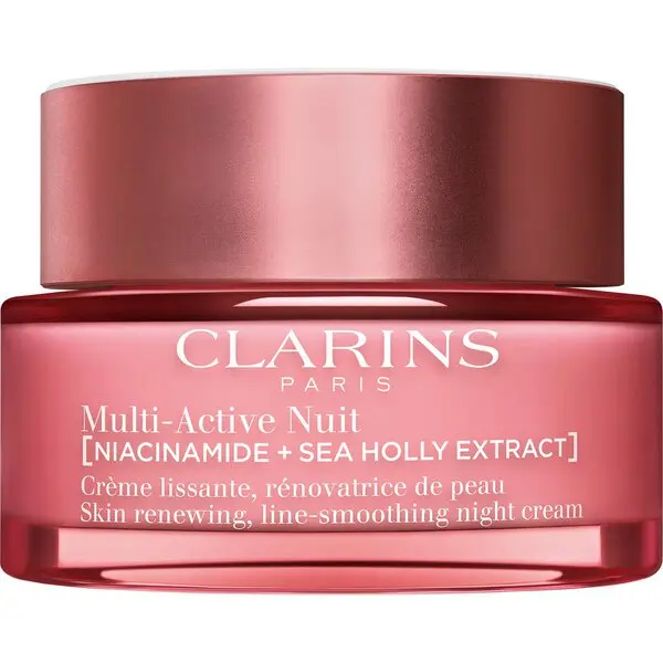 Clarins Multi-active Night Moisturizer For Lines, Pores, Glow With Niacinamide - No Color