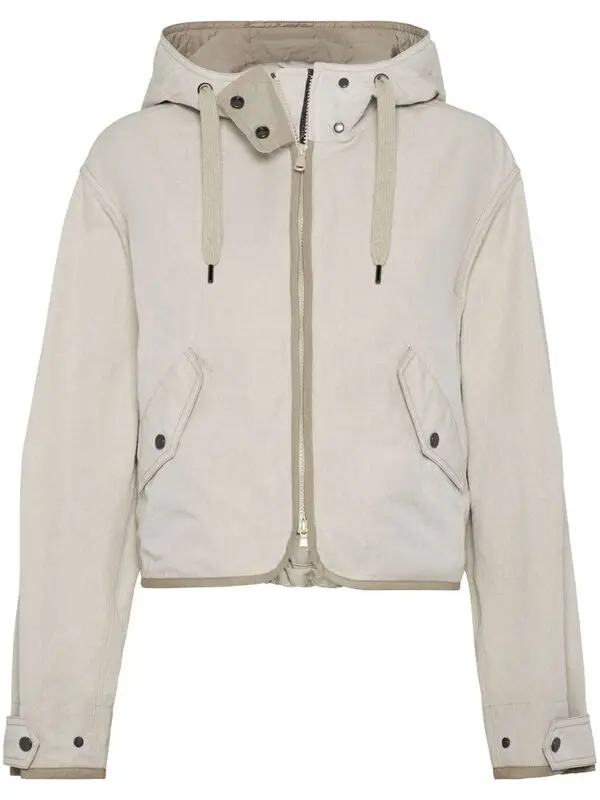 Brunello Cucinelli Hooded Cotton-blend Jacket