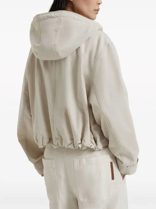 Brunello Cucinelli Hooded Cotton-blend Jacket