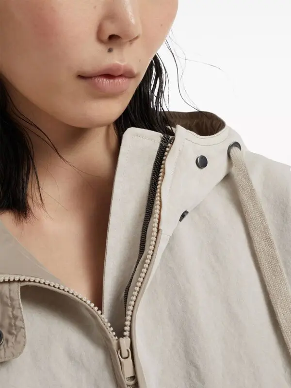 Brunello Cucinelli Hooded Cotton-blend Jacket