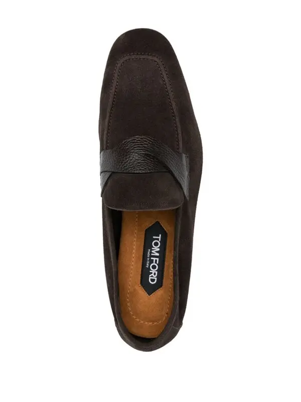 TOM FORD Sean Twisted-band Loafers - Brown