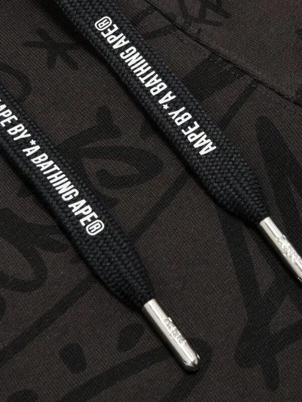 AAPE BY *A BATHING APE Graffiti-print Track Pants - Brown