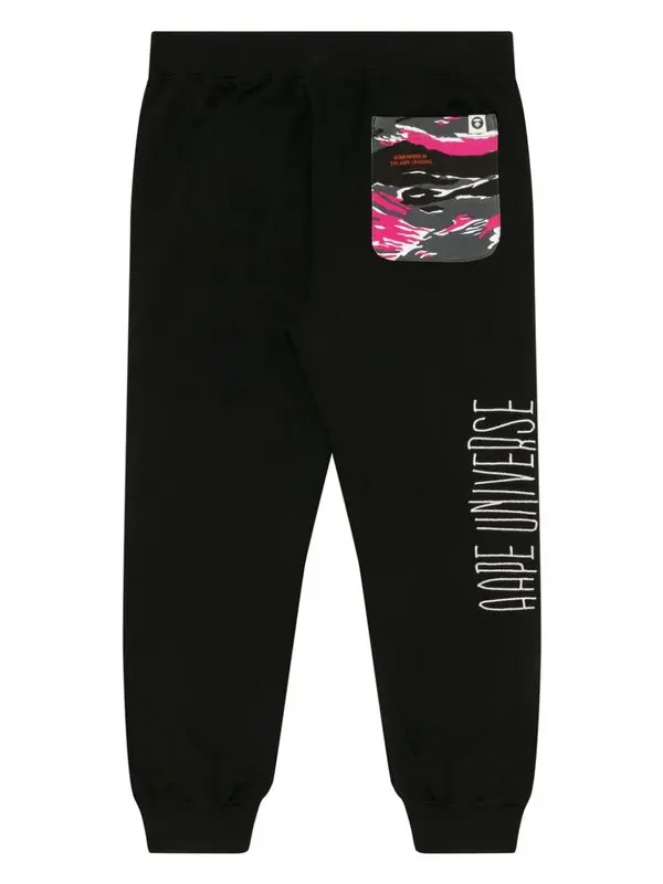 AAPE BY *A BATHING APE Moonface Embroidered Track Pants