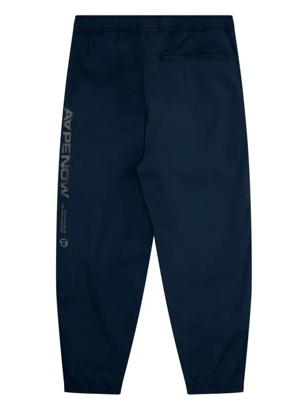 AAPE BY *A BATHING APE Logo-appliqué Cargo Trousers - Blue