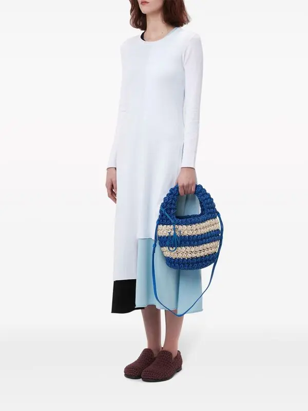 JW Anderson Anchor Striped Crochet Clutch Bag - Blue