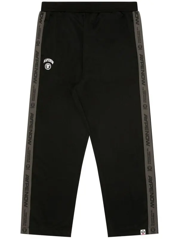 AAPE BY *A BATHING APE Moonface Patch Track Pants - Black