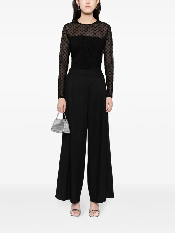 Karl Lagerfeld Monogram-mesh T-shirt
