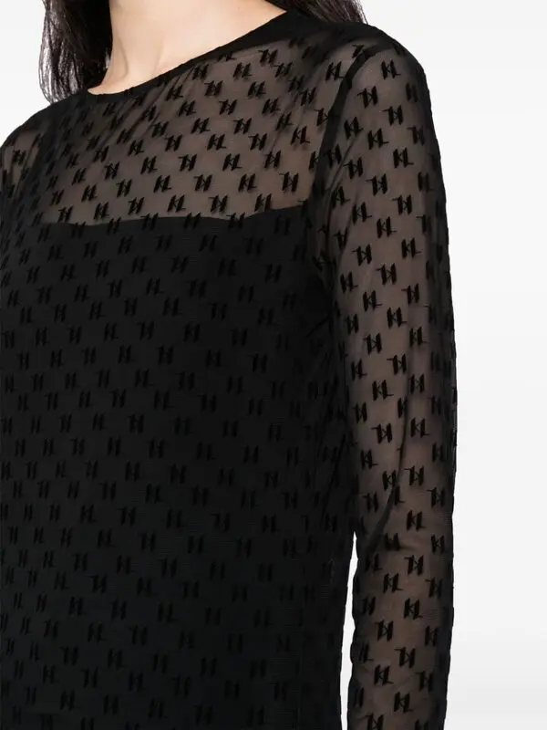 Karl Lagerfeld Monogram-mesh T-shirt