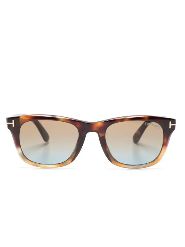 TOM FORD Tortoiseshell Wayfarer-frame Sunglasses - Brown