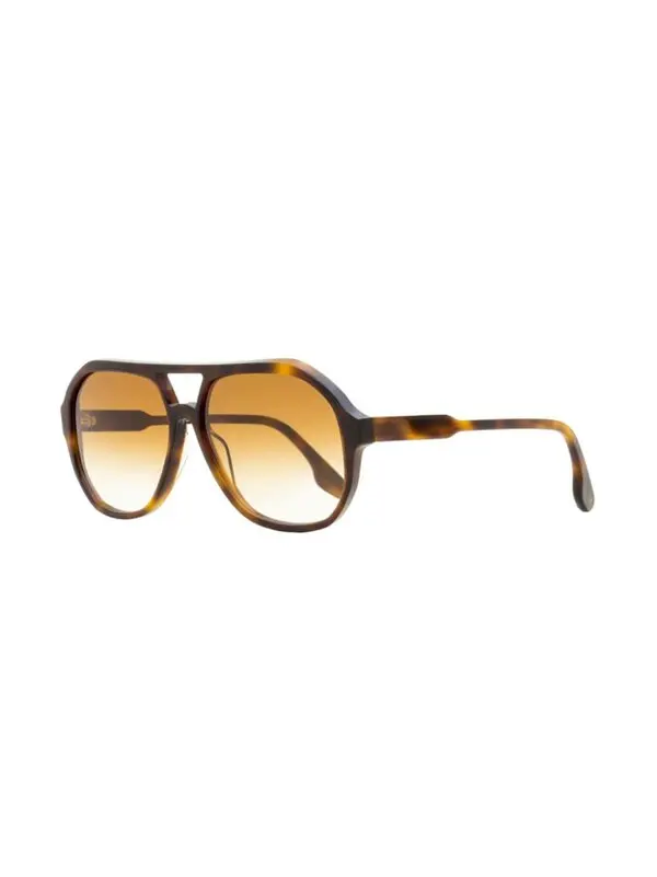 Victoria Beckham Tortoiseshell Pilot-Frame Sunglasses In  display picture 1