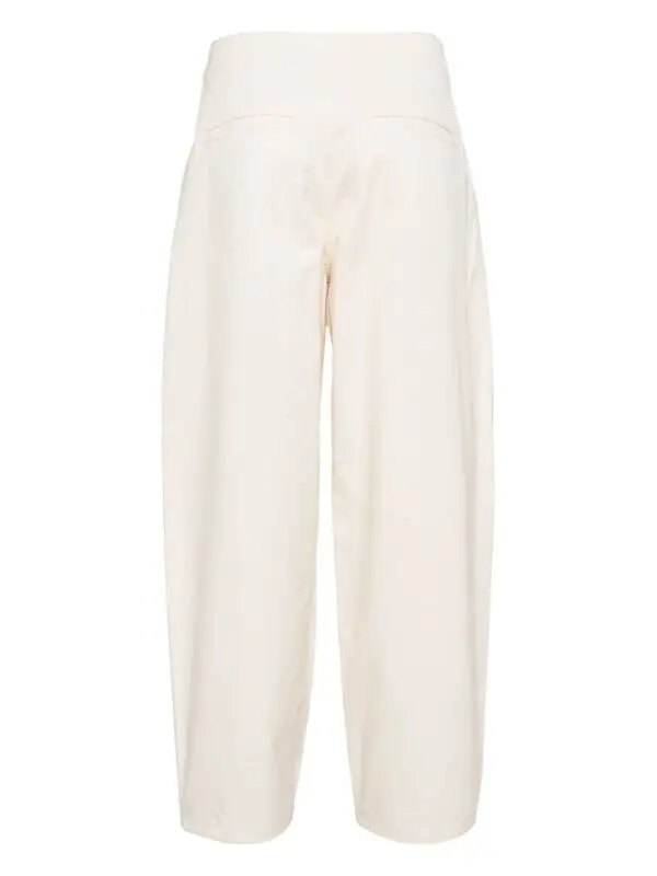 YVES SALOMON High-waist Tapered Trousers - White