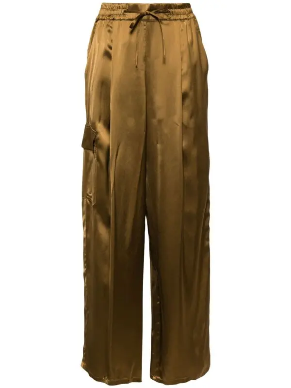 YVES SALOMON Satin Cargo Pants